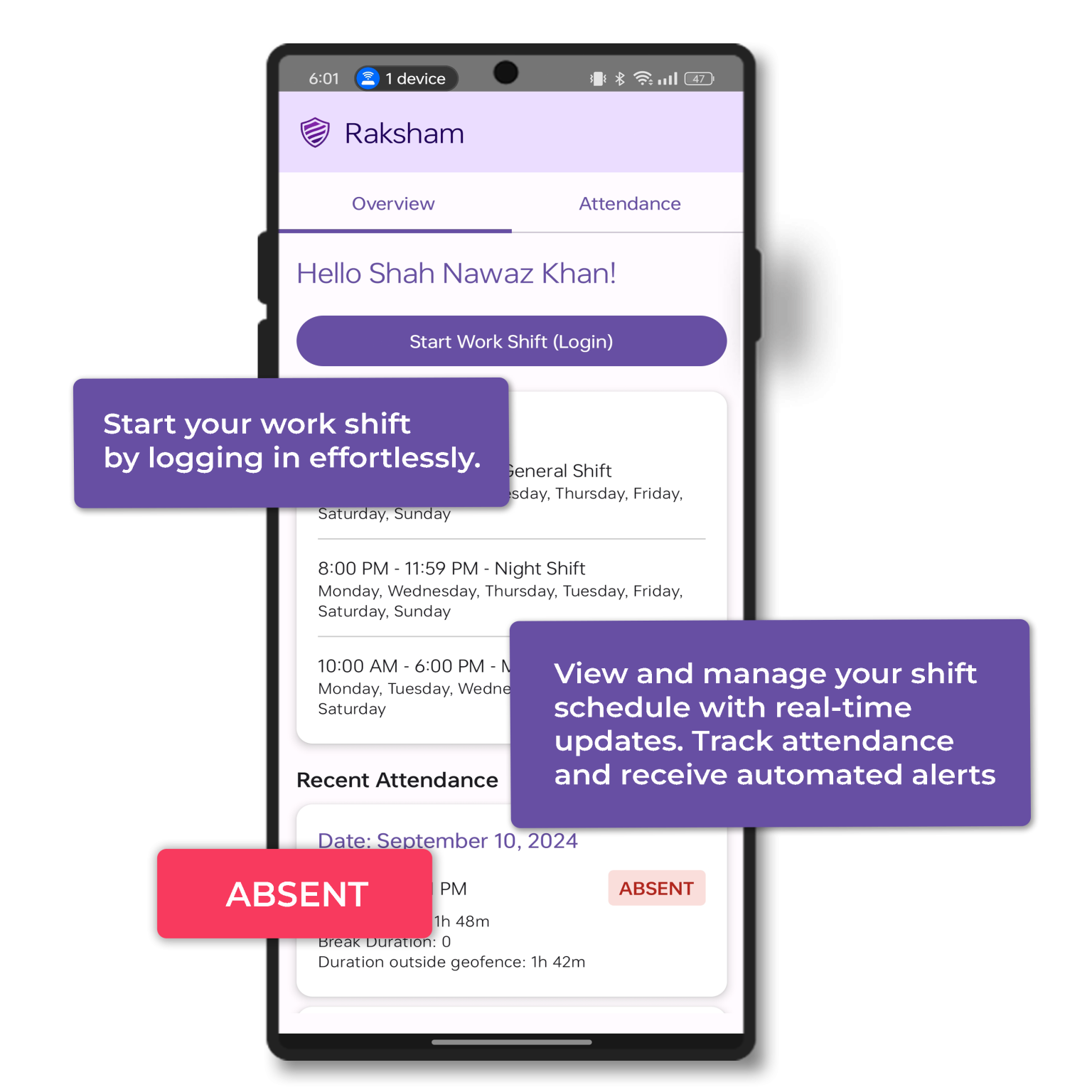 Staff App - Raksham - Staff Attendance, Guard Management and Payroll ...